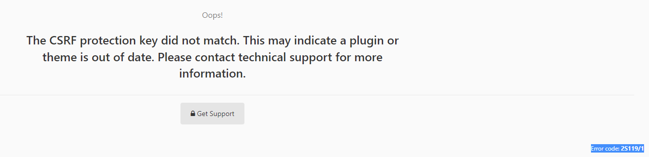 Logging in: "The CSRF protection key did not match." - Technical ...